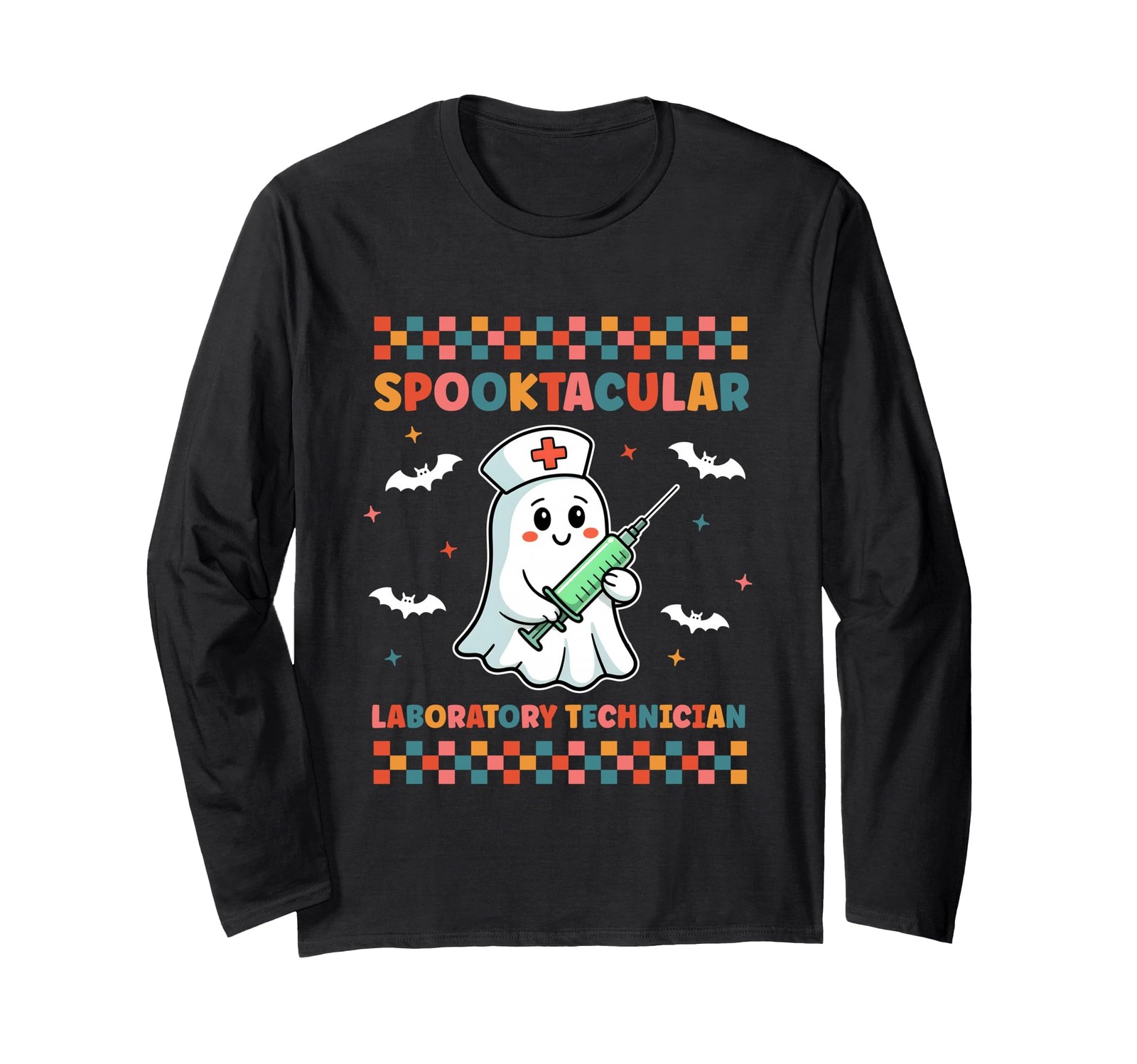 Halloween Lab Technician Costume Scrub T-Shirt Long Sleeve Spooky | eBay