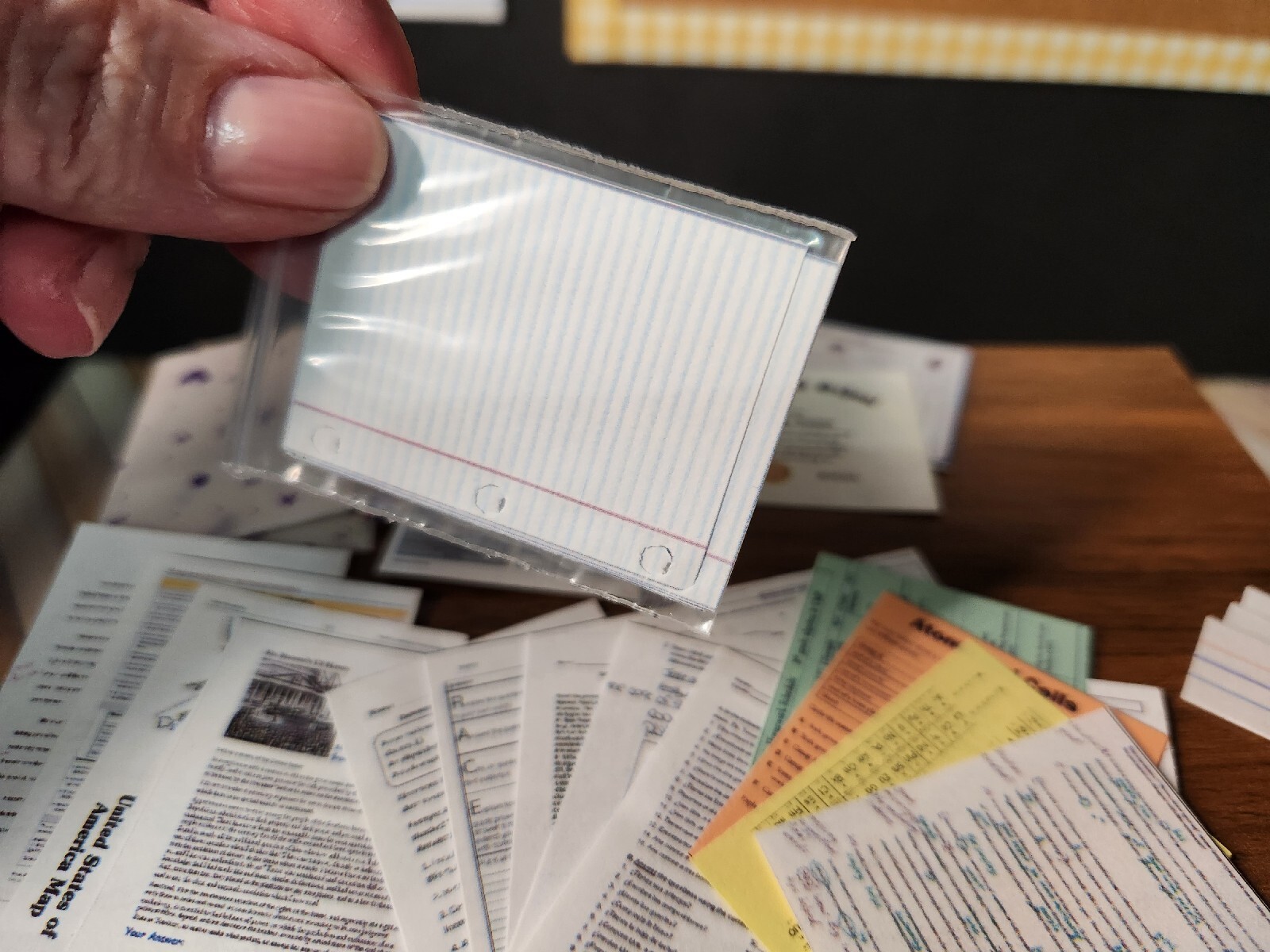 1/6 SCALE Mini HIGH SCHOOL papers, 1 folder, lined paper, homework ...