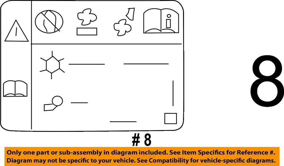 GM OEM 13-19 ATS,Camaro,CTS Information Labels Labels-Ac Label 22878734 ...