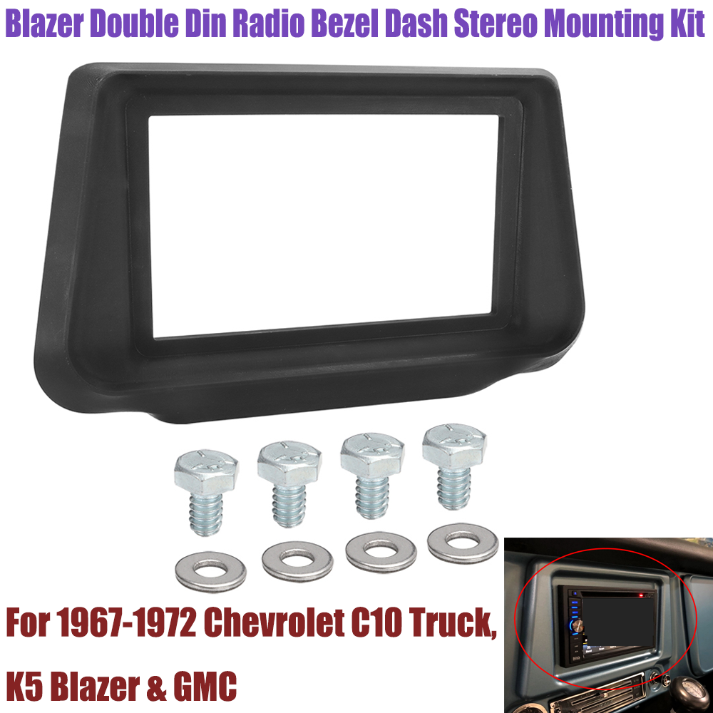 For 1967-72 Chevrolet C10 Truck K5 Blazer & GMC Double Din Radio Bezel ...