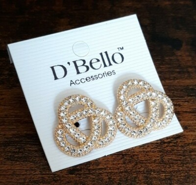 Fashion Earrings for women by D'Bello, costume jewelry, goldtone with ...