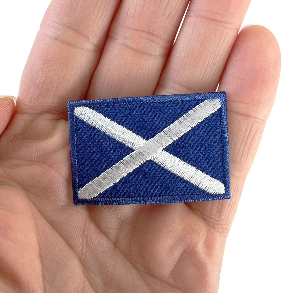 Mini Scotland Flag Patch Iron Sew On Rugby Football Shirt Small ...