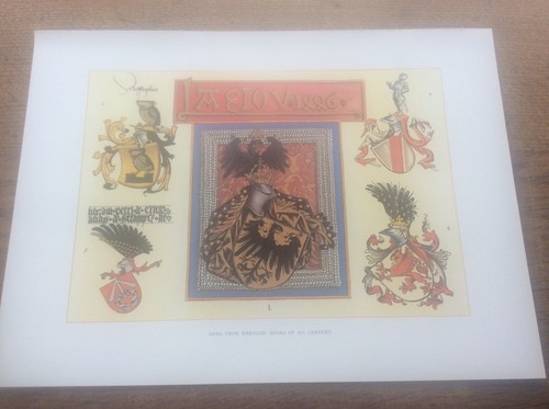c15th Arms Holy Roman German Empire Heraldic Design Heraldry Print ...