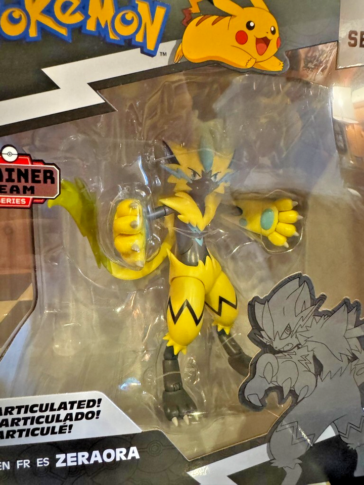 Pokemon Select Figure Zeraora Jazwares Toy 6in Articulated Target ...