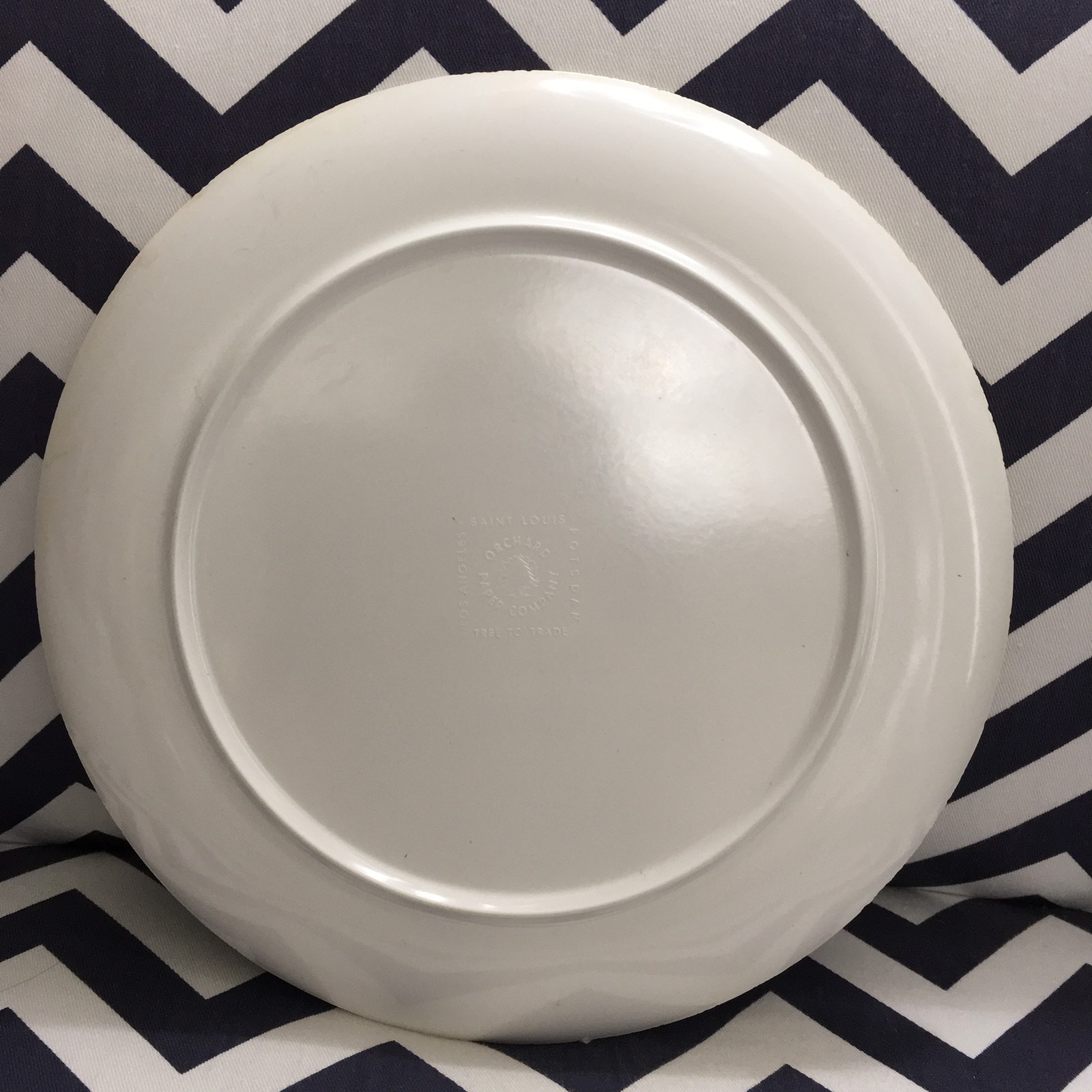 Vintage Fiberform Advertising Logo Plastic Plate Orchard Paper Company ...