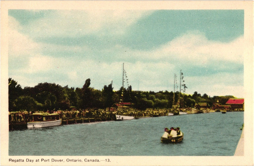 Regatta Day at Port Dover Ontario Canada White Border Postcard 1940s | eBay