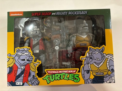 neca tmnt cartoon 2-pack Exclusive Robot Bebop & Rocksteady Set New In ...