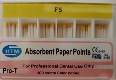 Absorbent Paper Points F5 Color Coded Dental Endo HTM | eBay