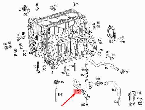 Mercedes-Benz C W204 Motorrohr mit Rückschlagventil A2710100391 NEU ...