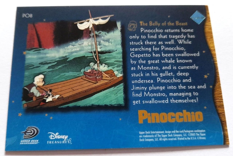 Disney Treasures Series 2 Pinocchio Feature Celebration Card #Po8 Upper Deck 03 | eBay