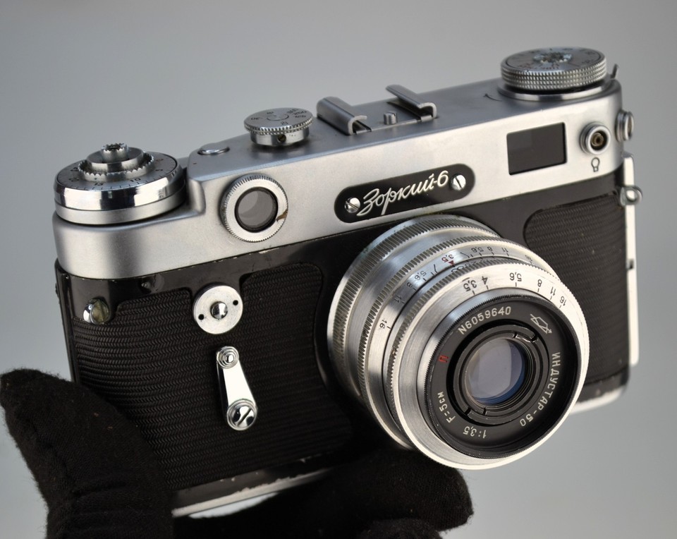 1960 SOVIET USSR "ZORKI 6" rangefinder camera + INDUSTAR-50 M39 LENS f3 ...