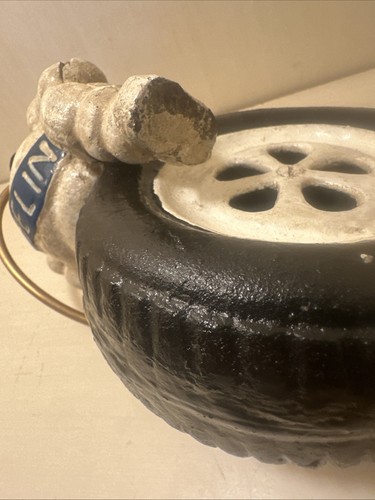 Michelin Man Bibendum Waving 9” Tall Cast Iron Tire Statue original ...