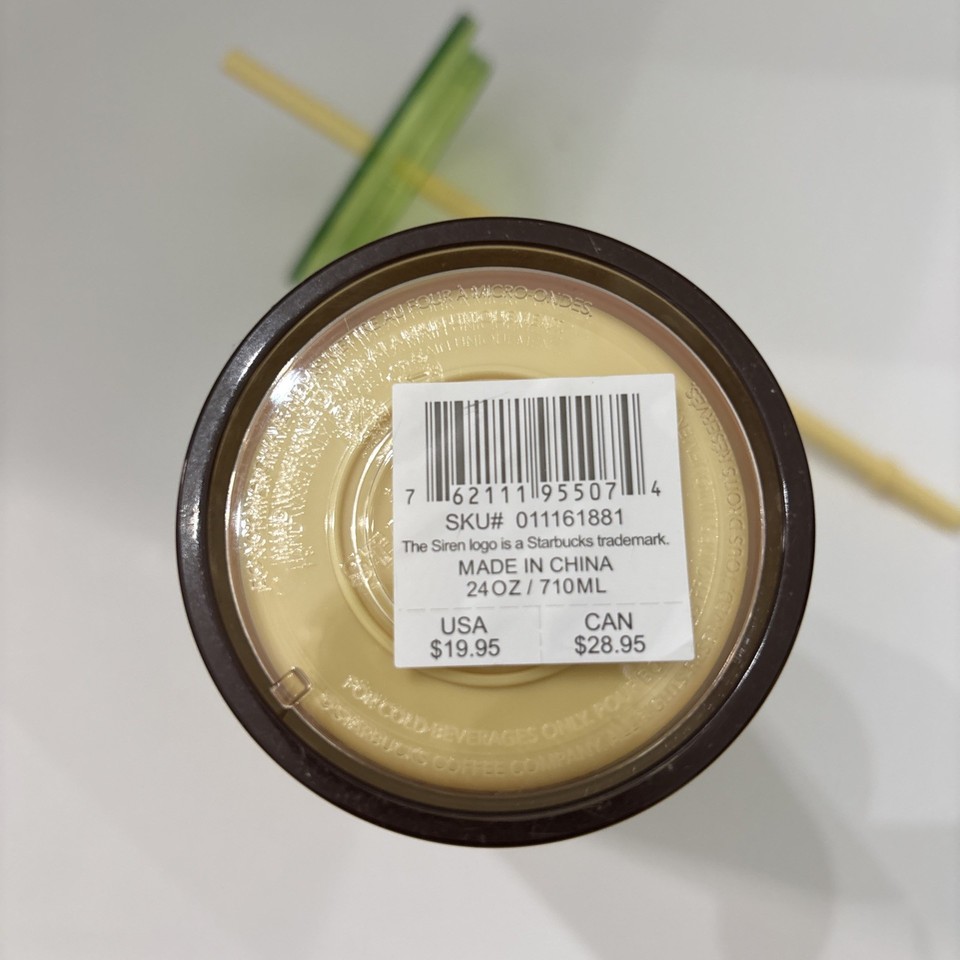 Starbucks 2025 Rainbow Waves Tumbler NWT Yellow Green Venti 24oz Cold ...