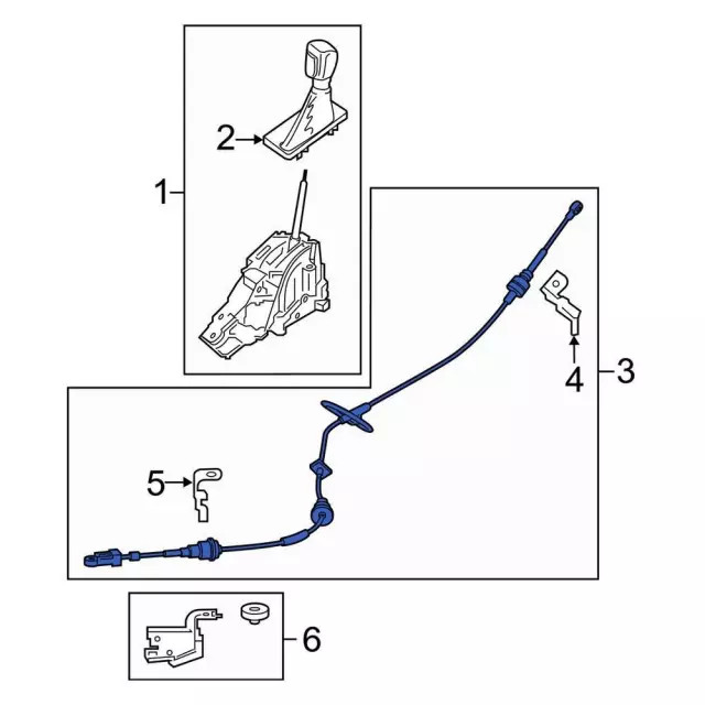 Genuine Ford 2017-2019 Ford Escape - Shift Control Cable GV6Z-7E395-M ...