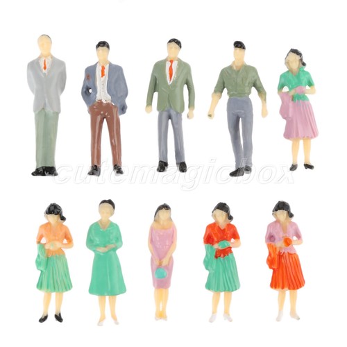 1:50 Scale Train Scenery DIY Diorama Plastic Model Train People Figures ...