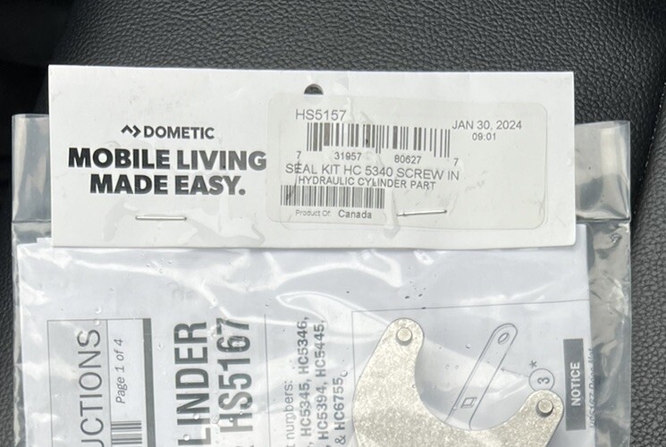 SeaStar HC5340 Hydraulic Seal Kit for Outboard Cylinders HS5157 for ...