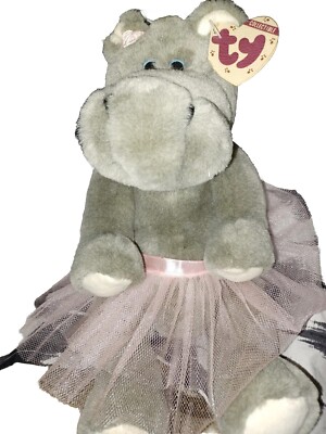 Ty Ballerina Hippo Grace 1993 Plush Toy Vintage Tagged Ballet Dance | eBay