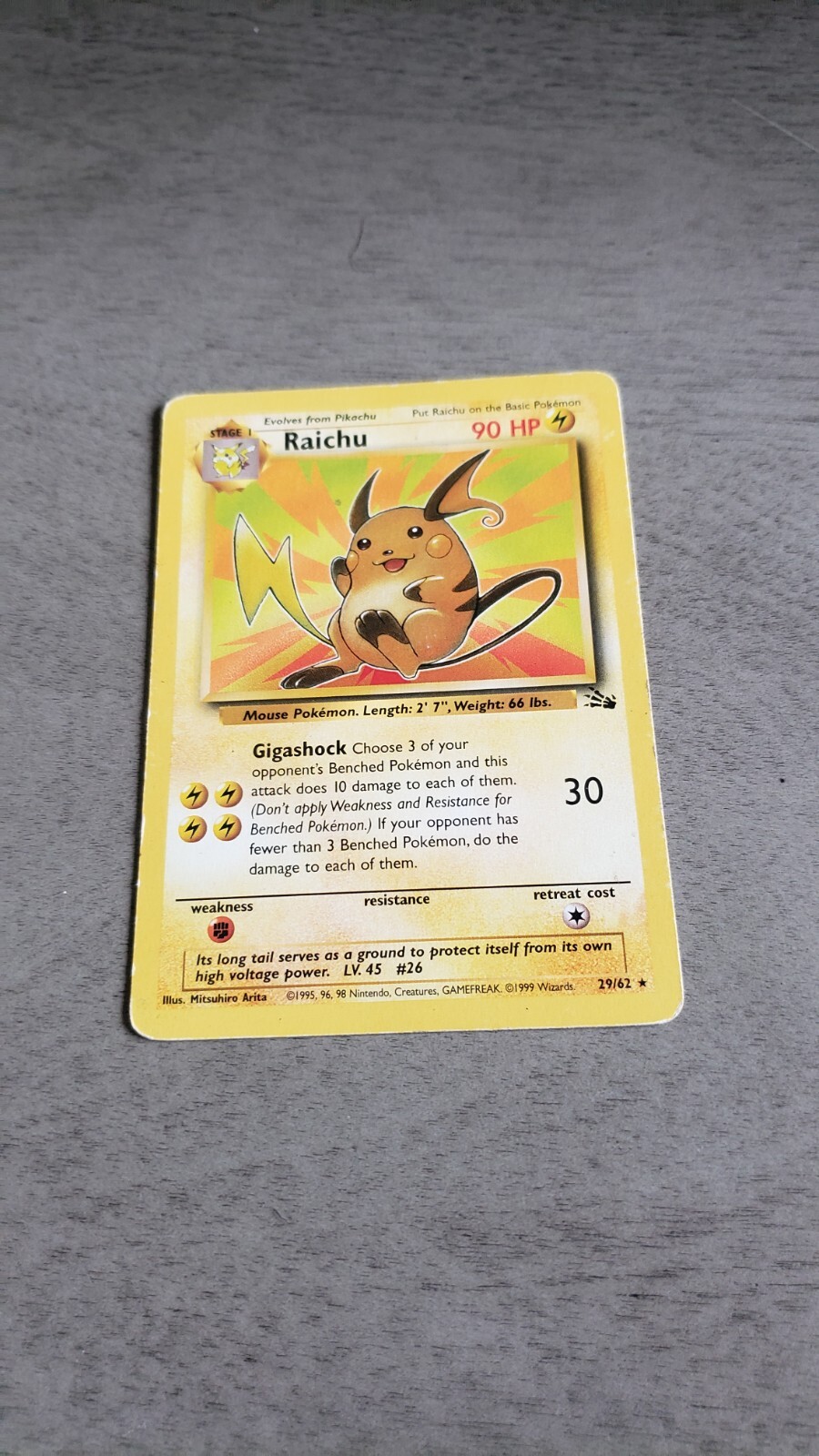 1st Edition Raichu Pokemon card 1995 96 98 vintage | eBay