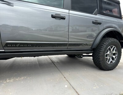 21 22 23 2024 Ford Bronco Rocker Door Graphics Side Stripes decal MATTE ...