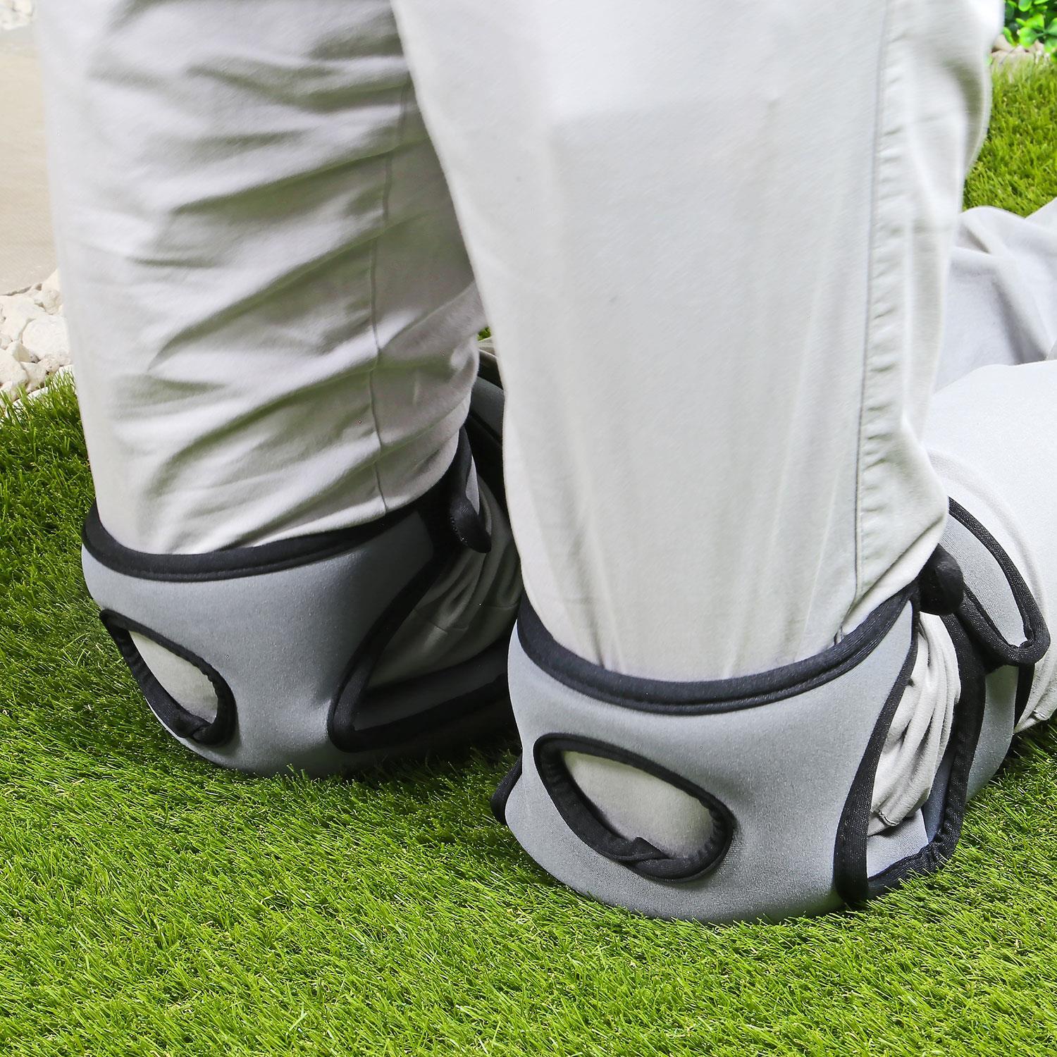 Set Of 2 Soft Foam Gardening Knee Pads Caps Protector With Double Strap ...