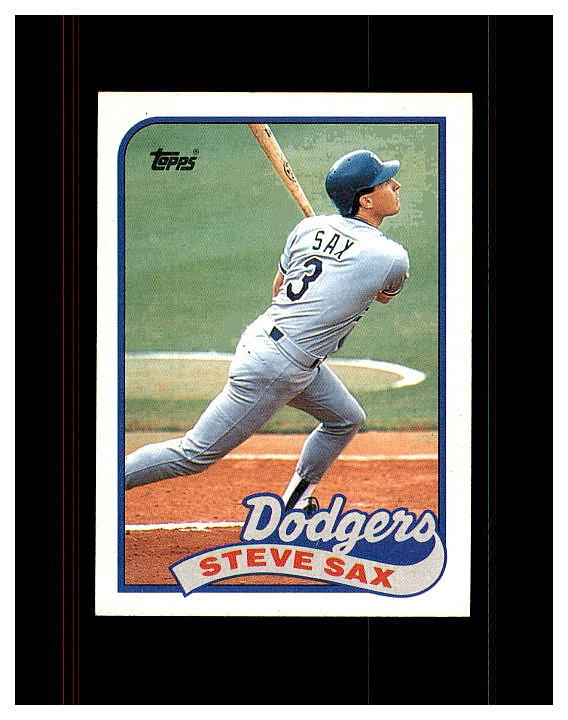 Steve Sax - 1989 Topps #40 Los Angeles Dodgers Baseball Card | eBay