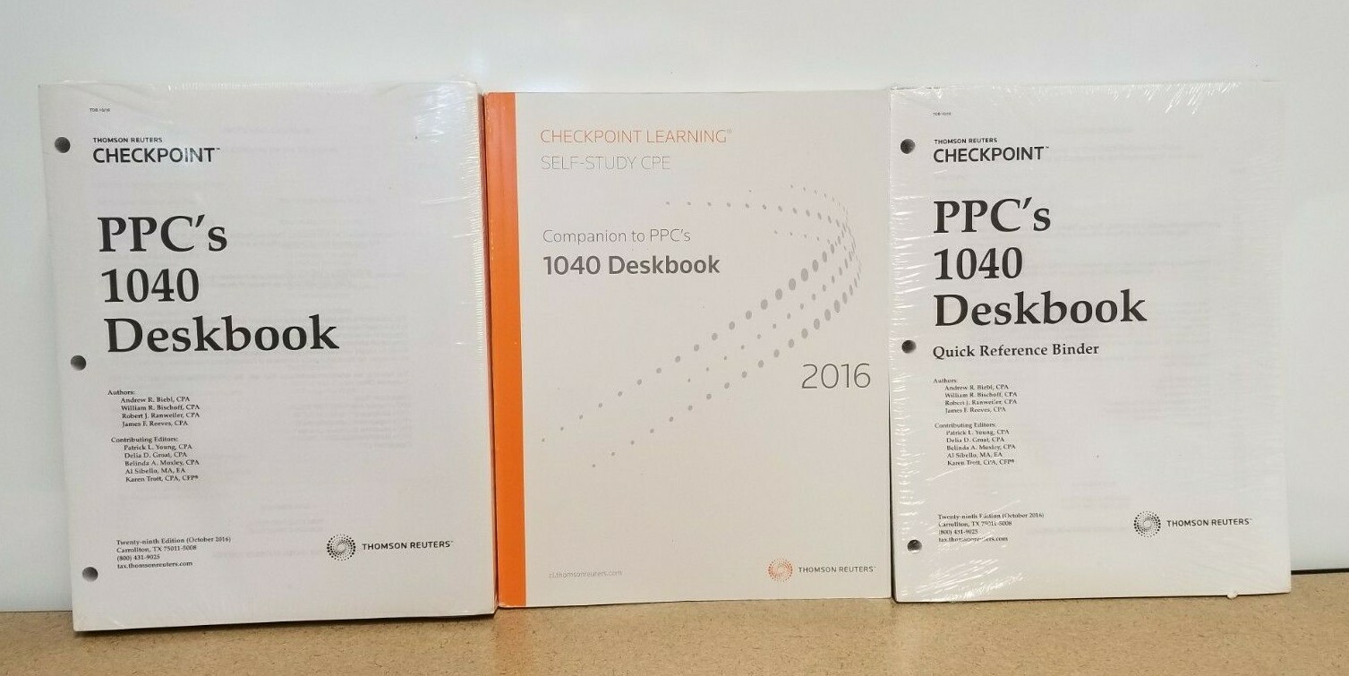 Thomson Reuters Checkpoint PPC's 1040: QUICK REFERENCE, SELF-STUDY ...