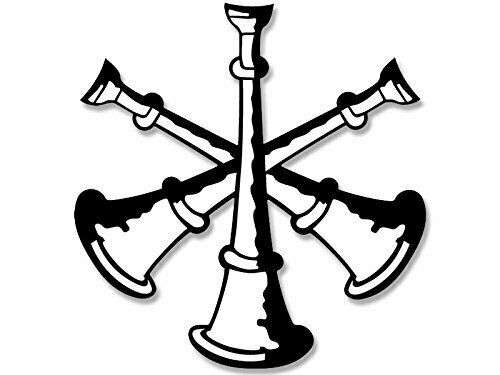 4" FIRE ASSISTANT CHIEF 3 BUGLE FIREMAN HELMET BUMPER DECAL STICKER USA ...