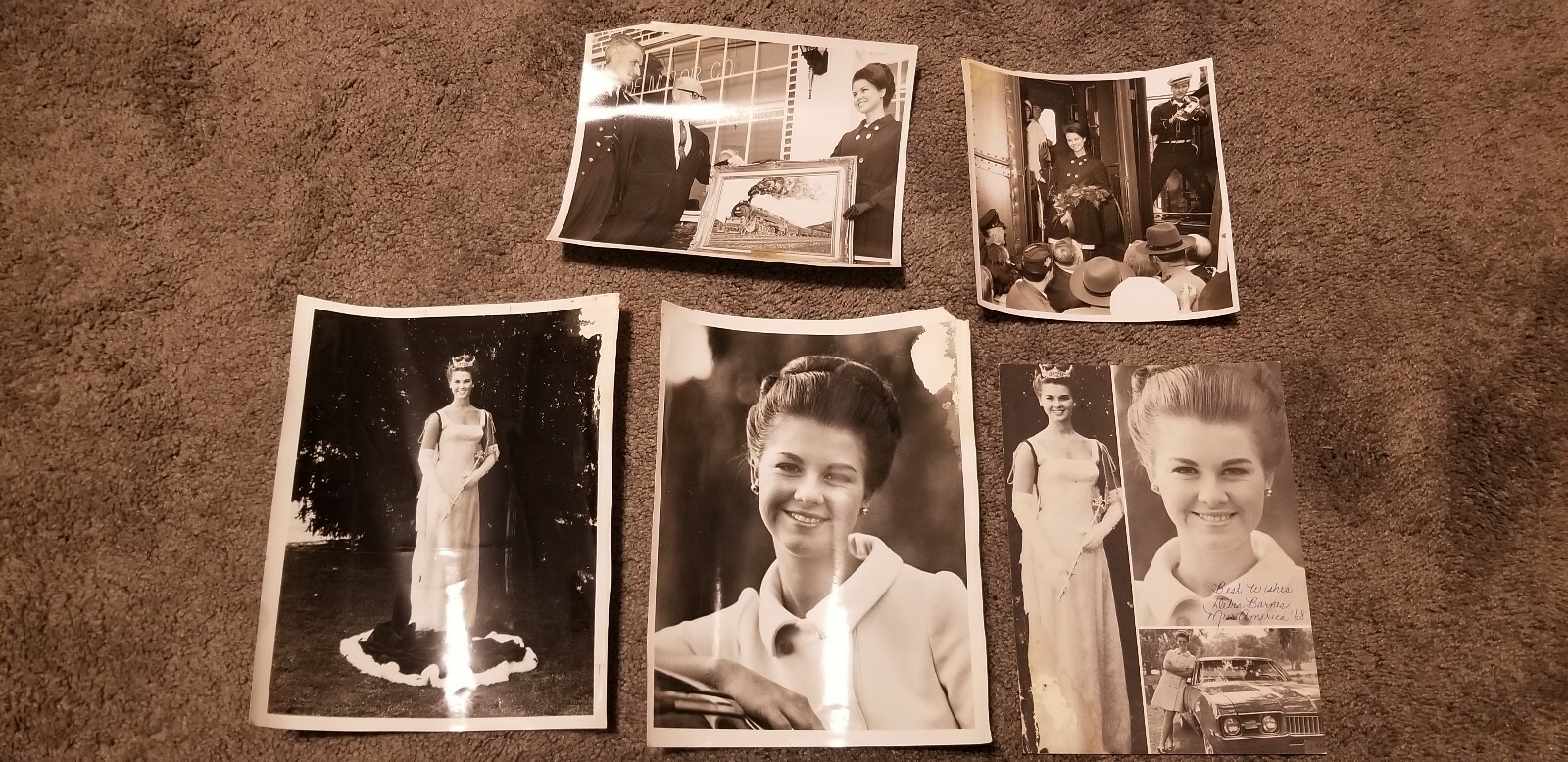 LOT OF 5 1968 Press Photos Miss America Debra Barnes GENERAL MOTORS ...