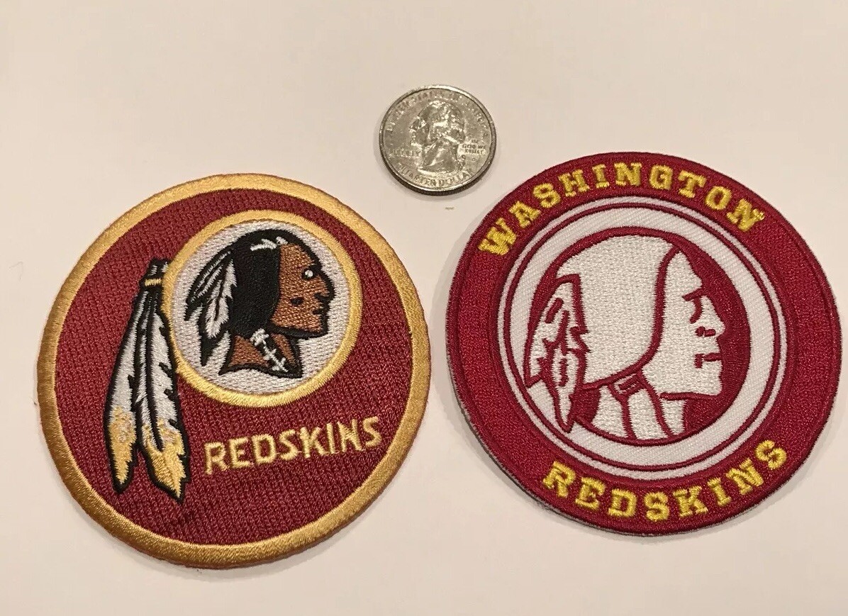 (2)-Washington Redskins vintage Style embroidered iron on logo patches ...