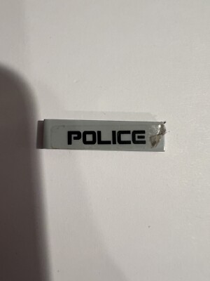 LEGO Tile with Police Sticker Gray | eBay
