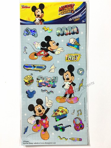 DISNEY MICKEY MOUSE PARTY STAY COOL STICKER 1 SHEET FAVOUR BAG FILLER ...