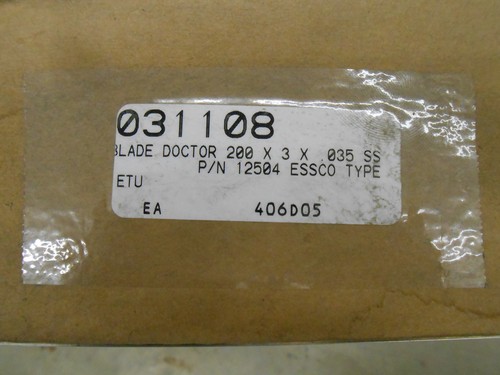 KADANT BLADE DOCTOR 200 X 3 X .035" P/N 12504 ESSCO TYPE | eBay