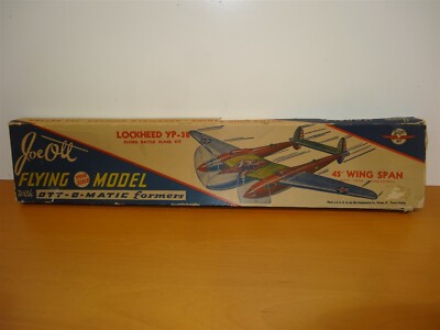 1940s Joe Ott Lockheed YP-38 45" Wing Span True Scale Flyng Model ...