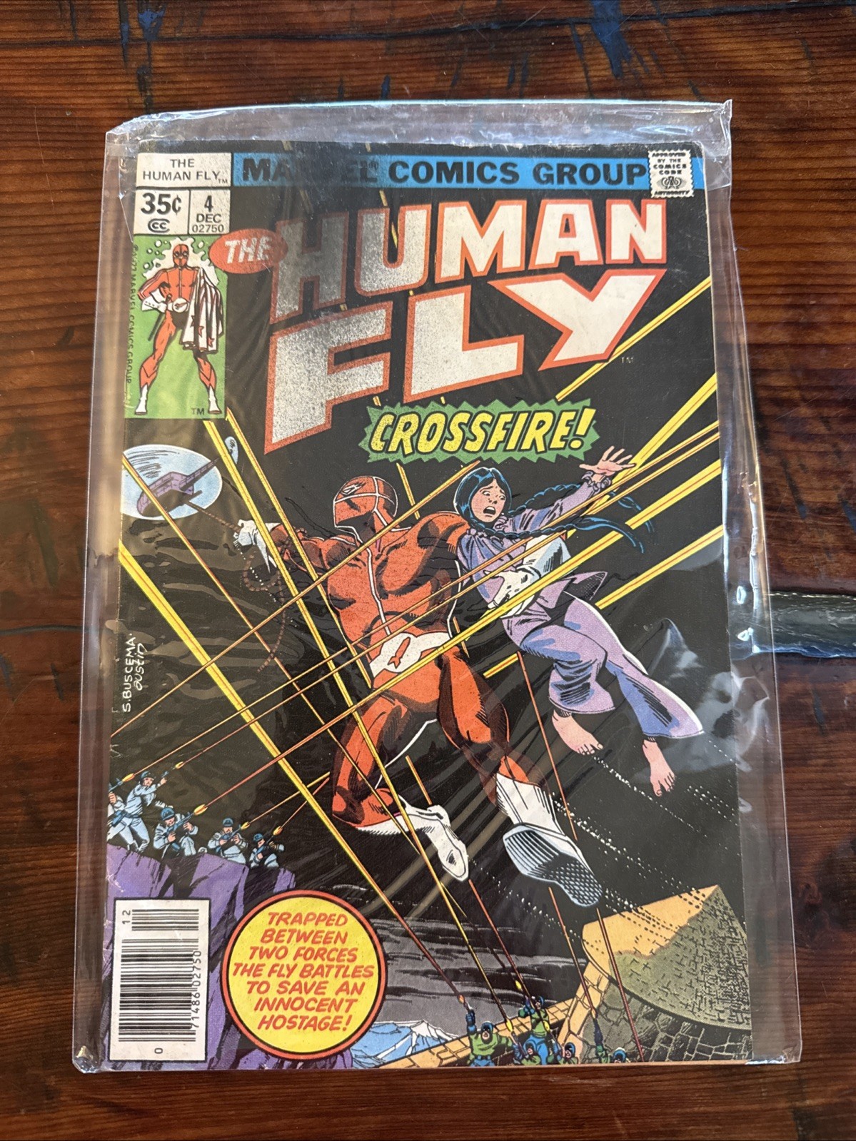 The Human Fly #4 1977 Marvel Comic Book Bagged - Ink Spray Damage | eBay