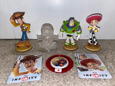 Disney Infinity Toy Story Figures Woody Jessie Buzz Lightyear Spacehip ...