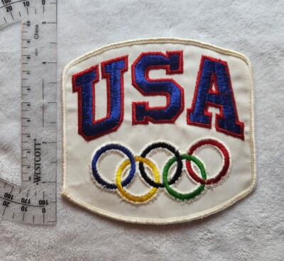 1970s USA Olympics Patch White - HTF Rare Large | eBay