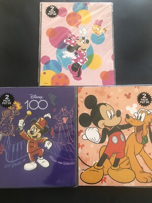 6 ea Disney Pocket Folders with Mickey Mouse 100th Anniversary included ...