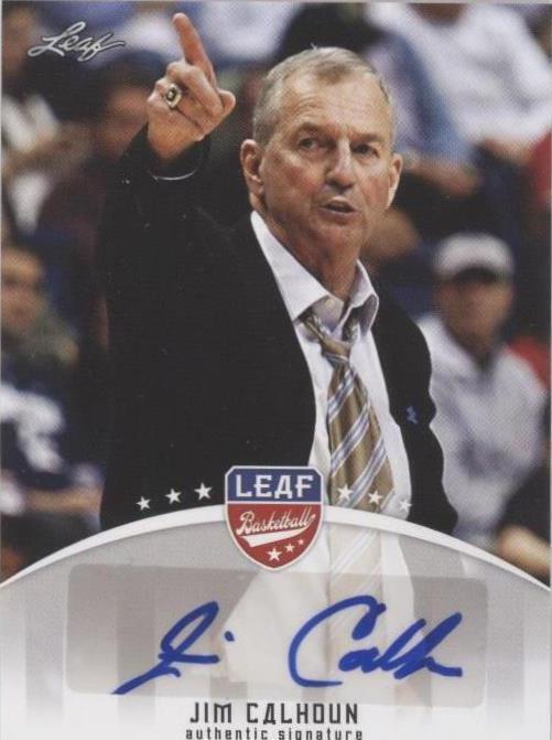 2012 Leaf - Base Autographs Jim Calhoun #BA-JC3 (AU) for sale online | eBay
