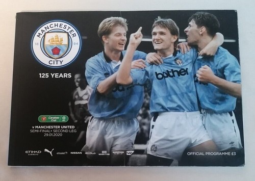 PROGRAMME - Manchester City V Manc Utd Semi-Final Second Leg 29.01.2020 ...