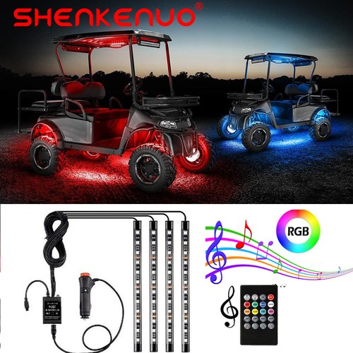 New 4pcs RGB Colors Motorcycle ATV 48LED Neon Under Glow Accent Light ...