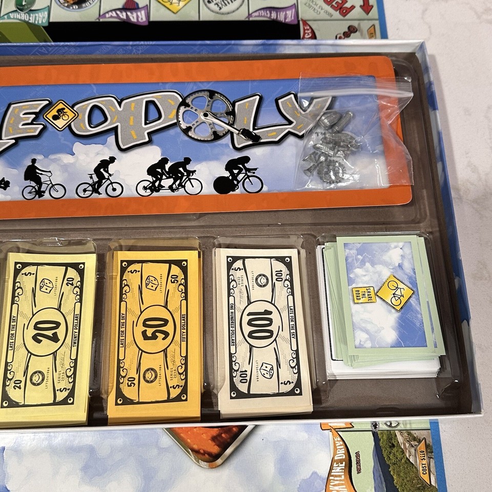CYCLE-OPOLY Board Game Celebrating The Joy Of Cycling Bicycle Monopoly ...