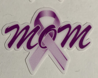 MOM Purple Ribbons Helmet Decals Stickers Football Baseball Softball ...