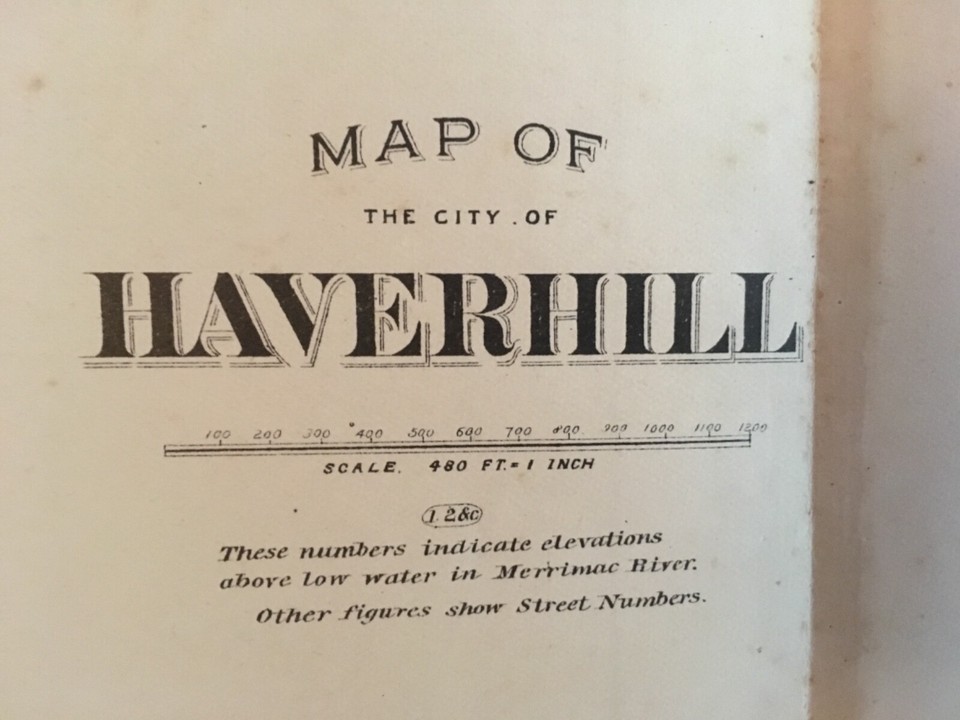 City of Haverhill, Massachusetts Lithograph Map 1884 | eBay