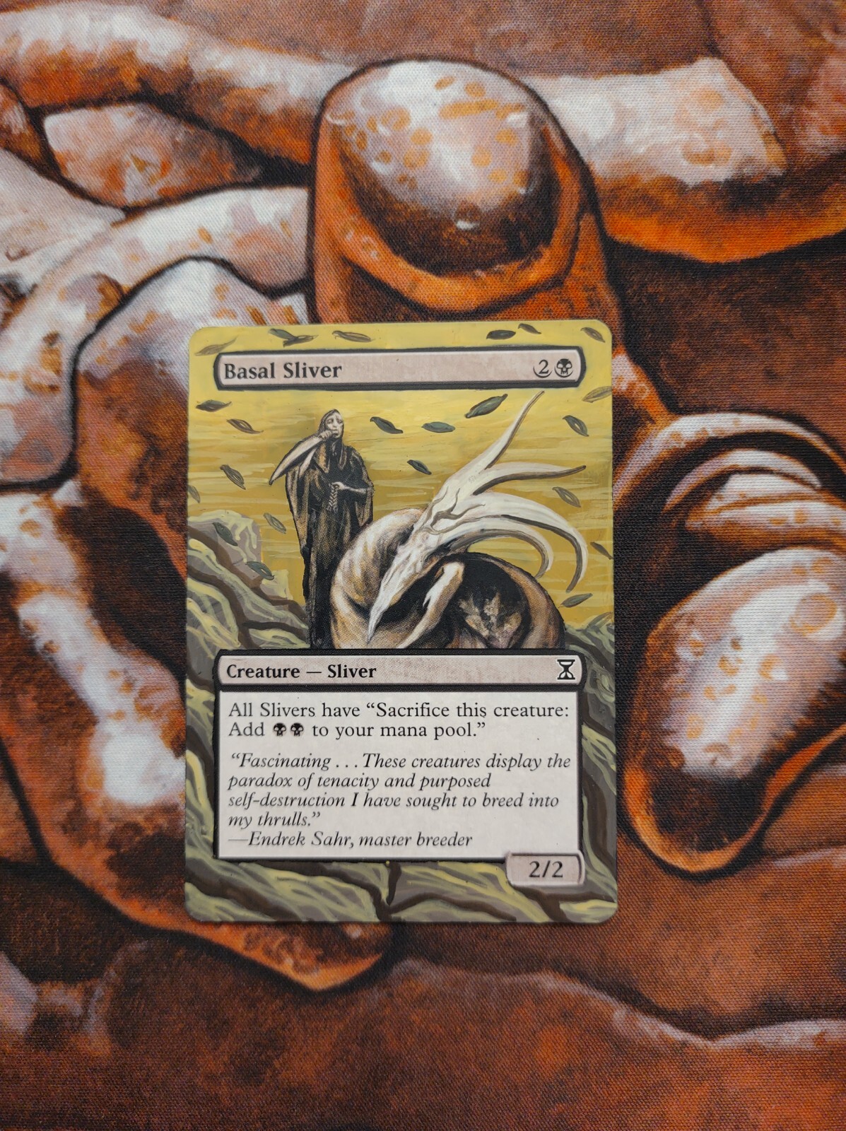 Magic the Gathering Basal Sliver Hand Painted Unique Custom MTG Alter ...