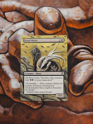 Magic the Gathering Basal Sliver Hand Painted Unique Custom MTG Alter ...