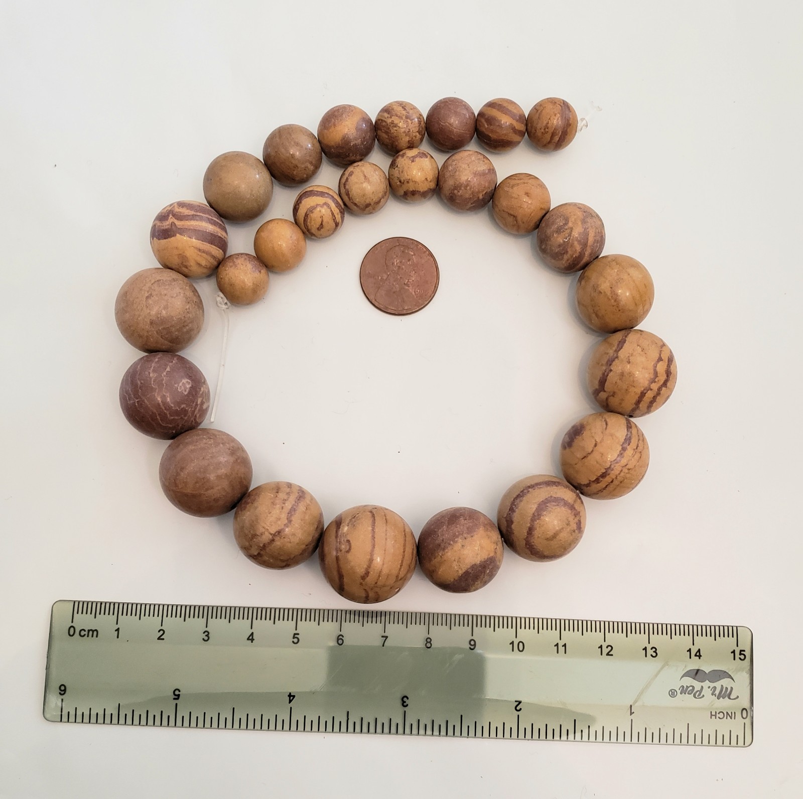 Natural Picture Jasper Graduating Bead Strand. 26 Pc (A19) | eBay