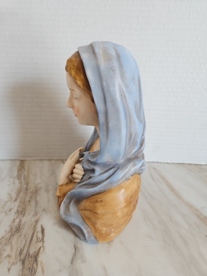 Vtg Hand Painted Japan Ceramic Virgin Mary Hands Crossed Figurine | eBay