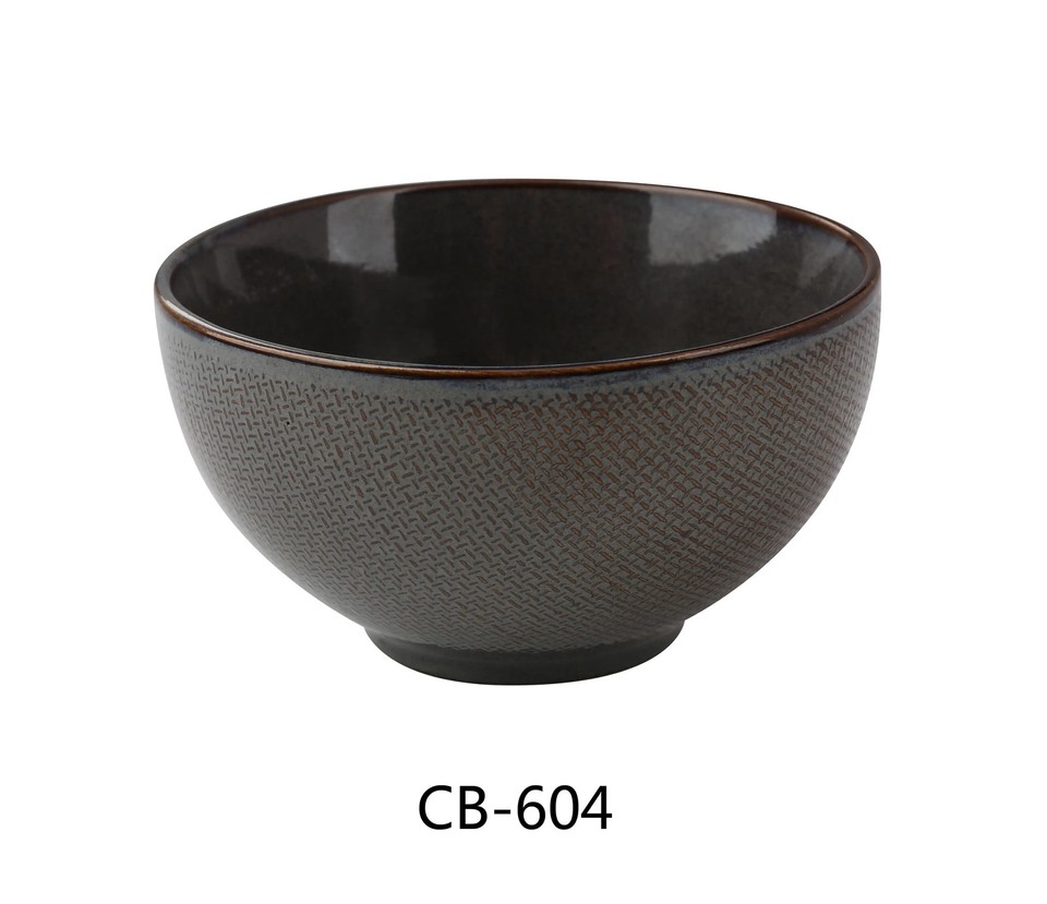 Yanco China CB-604 Cowboy Basket Weave China 10 oz. Rice Bowl - 3 Doz ...