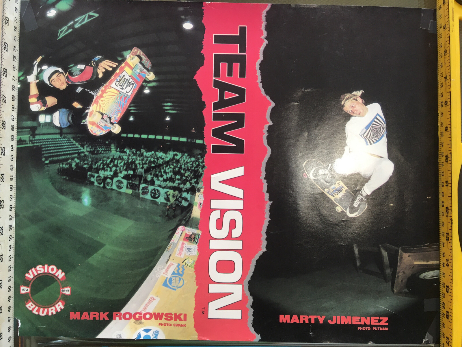 Vintage 1980s TEAM VISION Mark Rogowski Marty Jimenez Skateboard Poster ...