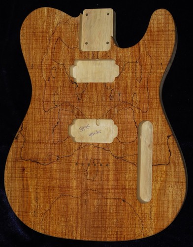 Flamed Spalted Maple Top / Aged Aspen Telecaster Tele Body HH 4lbs 1oz ...